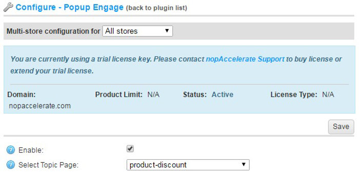 Popup Engage Plugin For NopCommerce- nopAccelerate Shop