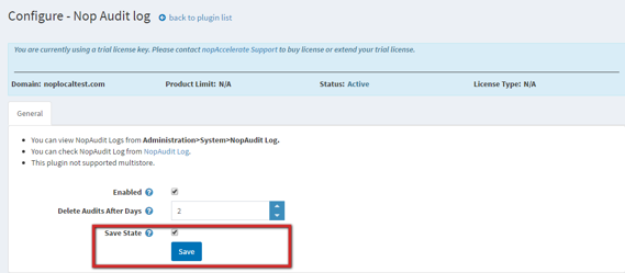 Nop Audit Plugin For NopCommerce- nopAccelerate Shop